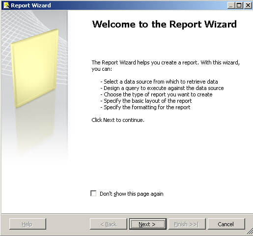 Creating a SSRS report using a mySQL data source