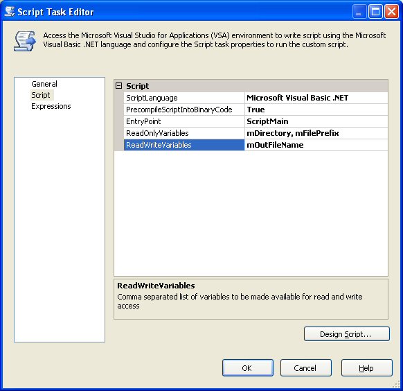 Ssis Script Task To Dynamically Build Package Variables