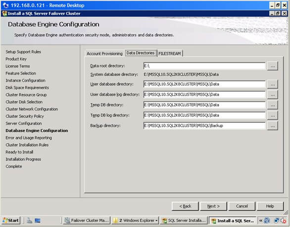 Install SQL Server 2008 on a Windows Server 2008 Cluster Part 3