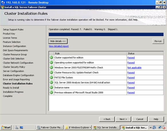 Install SQL Server 2008 on a Windows Server 2008 Cluster Part 3