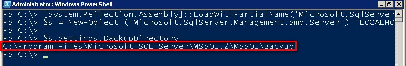 Retrieve Default SQL Server Backup Folder using PowerShell Retrieve Default SQL Server Backup Folder using PowerShell