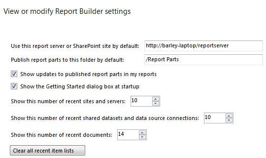 Getting Started with Report Parts in SQL Server Report Builder 3.0