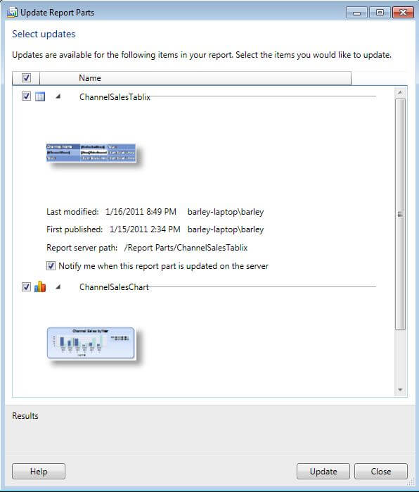 Getting Started with Report Parts in SQL Server Report Builder 3.0