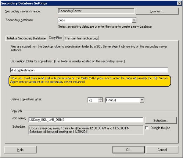 Sql Server Log Shipping To A Different Domain Or Workgroup