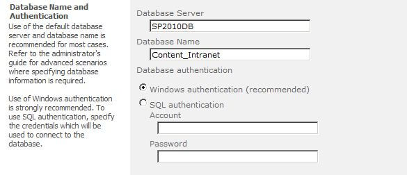 Managing Sharepoint Content Databases With Central Administration