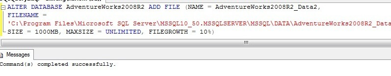 How to add a database file to a mirrored SQL Server database
