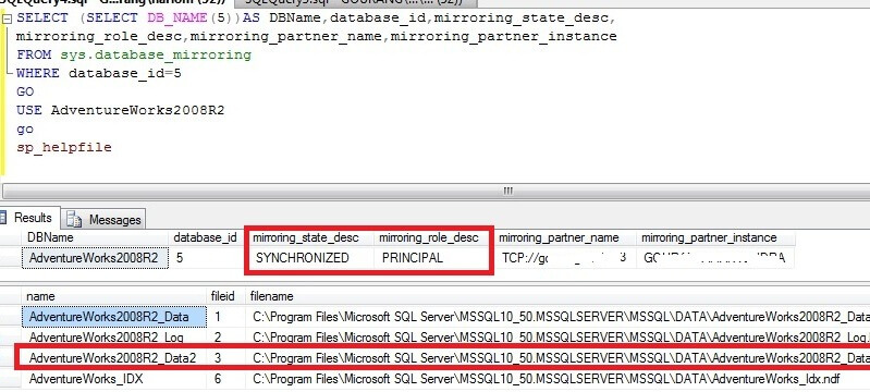 How To Add A Database File To A Mirrored Sql Server Database