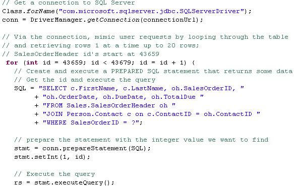 SQL Server Prepared Statement