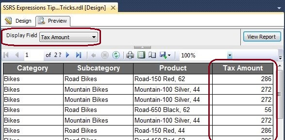 SSRS Expressions Tips and Tricks