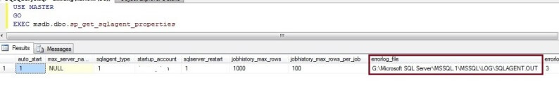 How to Change the SQL Server Agent Log File Path