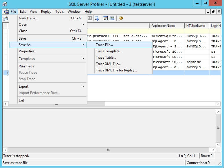 How To Save Sql Server Trace Data To A File 0548