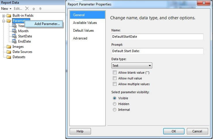 Dynamically Refresh SSRS Report Date Parameters