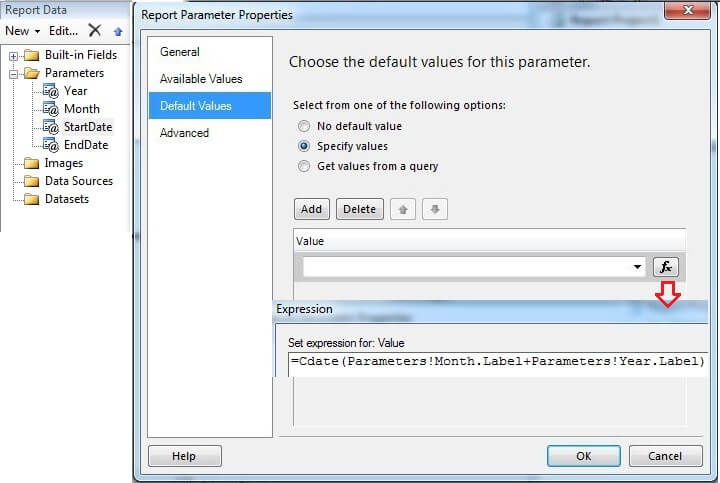Dynamically Refresh SSRS Report Date Parameters