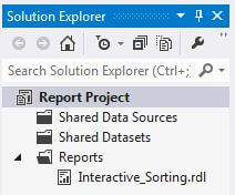 Interactive Sorting for a SSRS Report