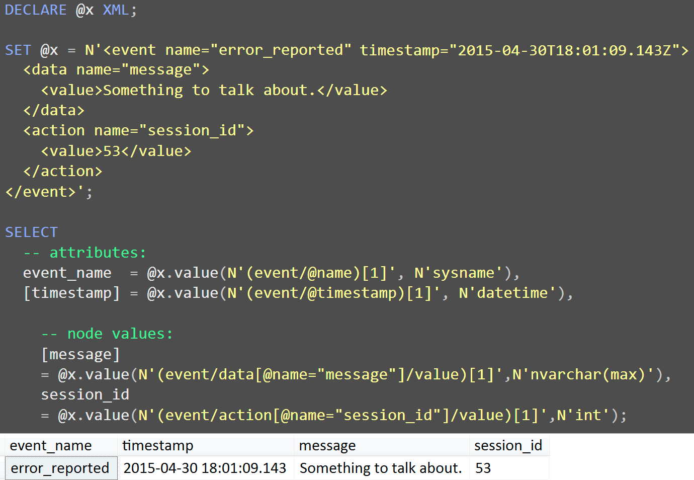 Query Data from Extended Events in SQL Server