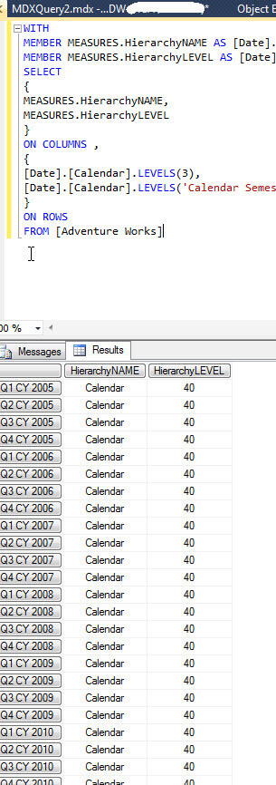 SSAS Dimensions, Levels and Hierarchy