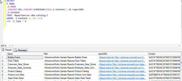 Find Tables, Columns or Stored Procedures used in a SSRS Report