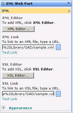 Using XML and XSL in SharePoint