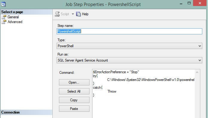 SQL Server Agent Error Logging for Powershell Job Steps