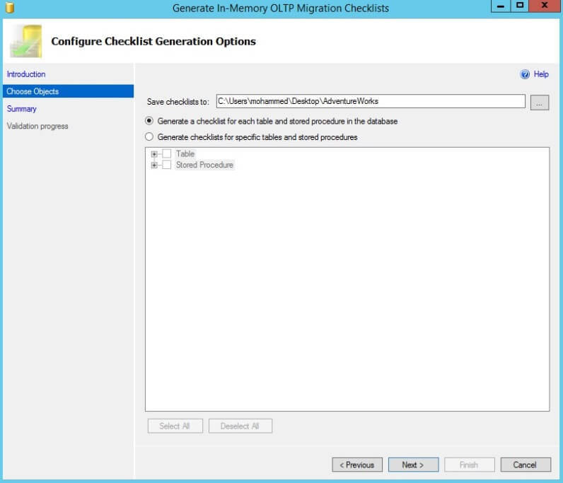 Using In-Memory OLTP migration checklists in SQL Server 2016