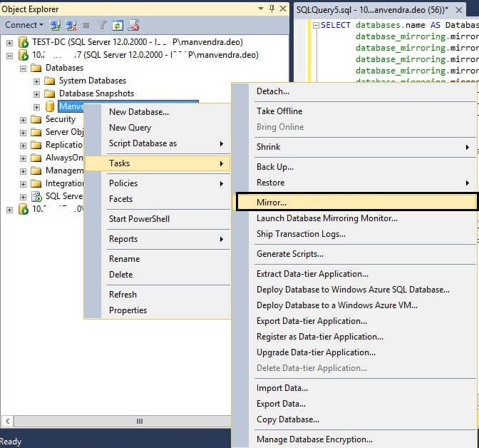 Change SQL Server Database Mirroring from Manual to Automatic Failover