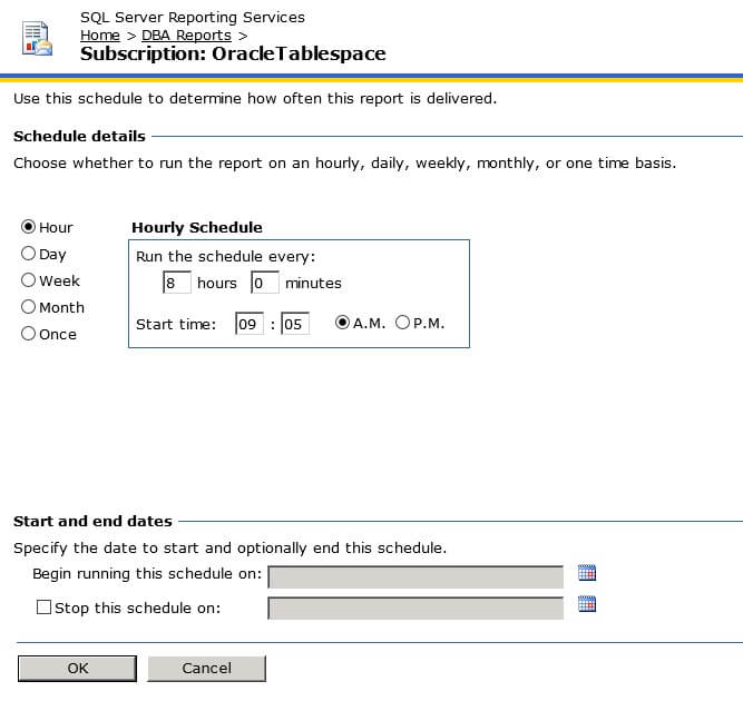 How to automate Oracle TableSpace report from SQL Server-Part II