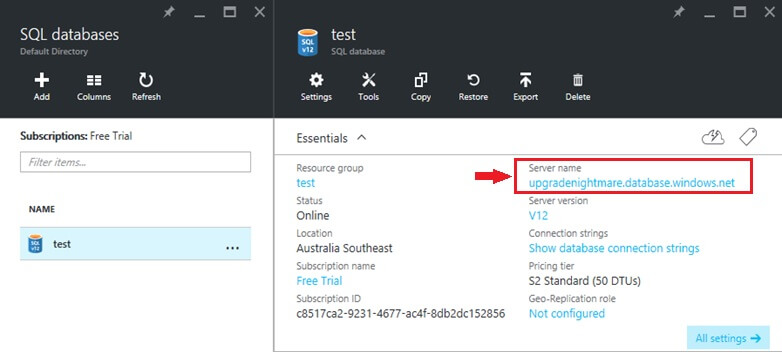 Migrate database to Azure SQL Database with SQL Server Upgrade Advisor