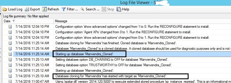 Database Cloning in SQL Server for Troubleshooting and Diagnostics