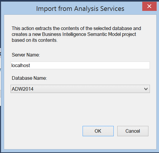 Create Project From A Deployed Ssas Tabular Database