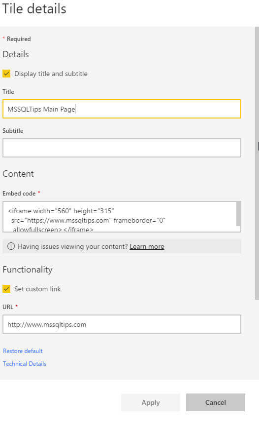 Power BI Focus Mode for Images and Data on Dashboards