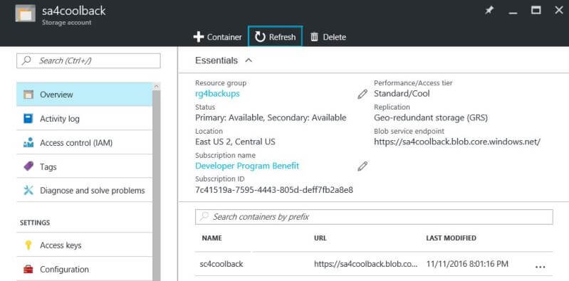 Copying SQL Server Backup Files to Azure Blob Storage with AzCopy