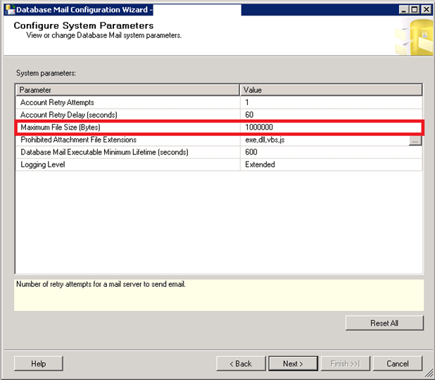 SQL Server Database Mail Attachment Error