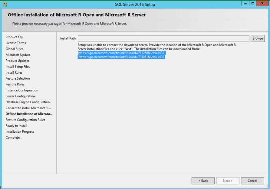 Setup R Services for SQL Server 2016