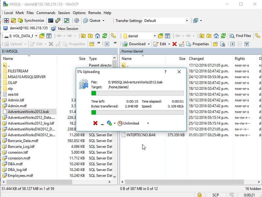 Restore or Attach a Windows SQL Server Database Backup on a Linux Server