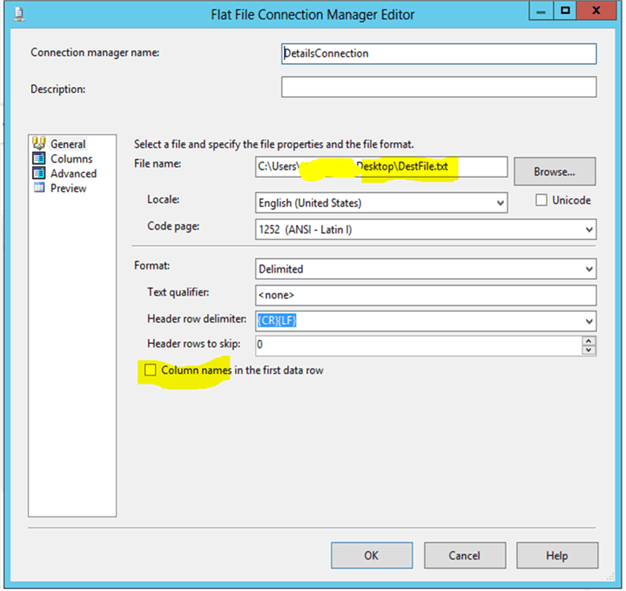 Generate Text Output File With A Header And Details Format Using Ssis