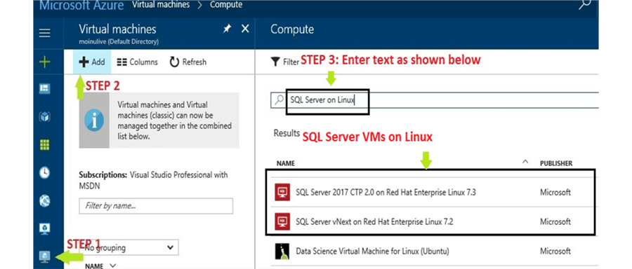 Quickly setup SQL Server on Linux with Azure SQL Server VM template