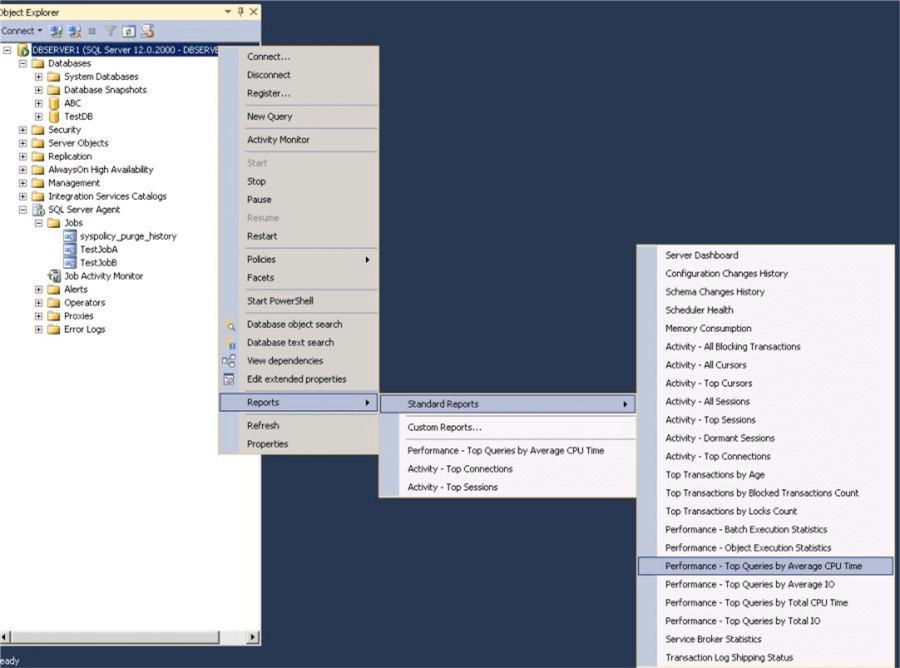 SQL Server Management Studio Recovery, Reporting, Key Combinations and Efficiency Tips