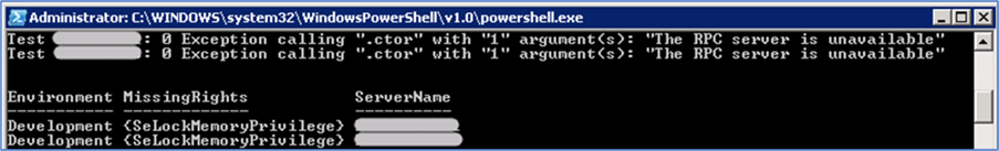 Scripts to check SQL Server instant file initialization and lock pages in memory for all servers