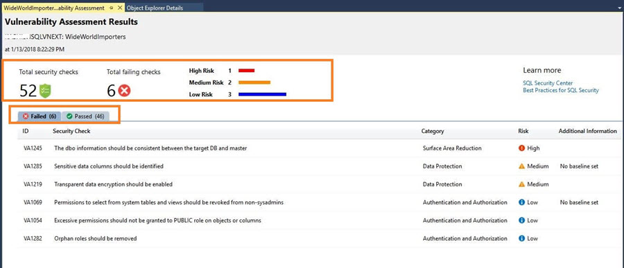 Sql Server Security Vulnerability Assessment Tool In Ssms 174