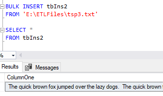 Non-Standard Delimiters for Columns and Rows Using SQL Server Bulk Insert