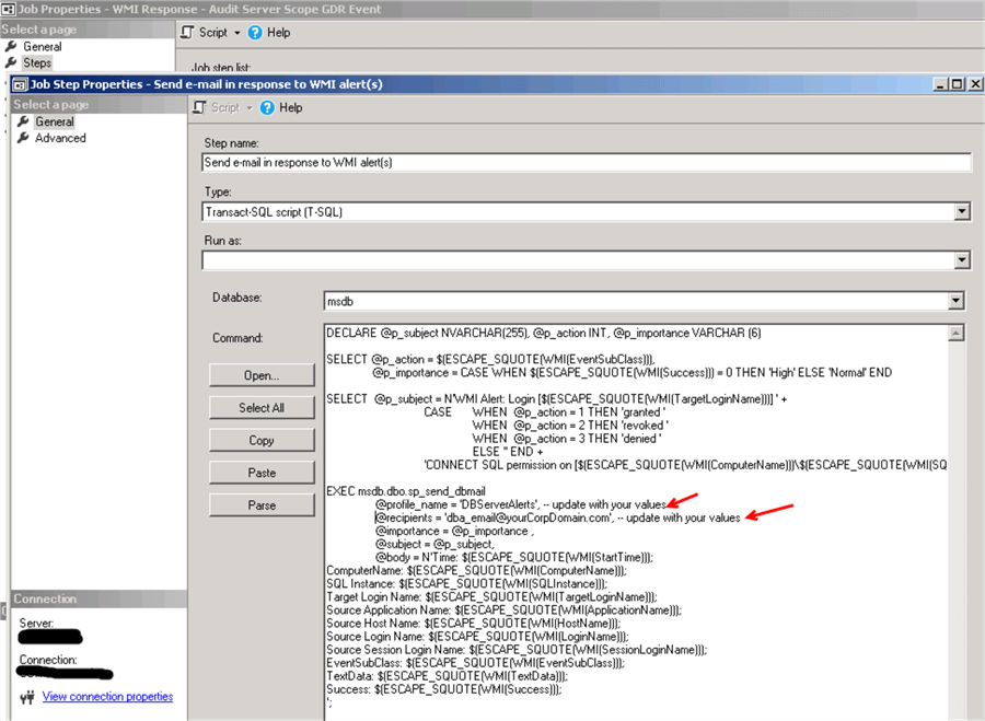 Automated WMI Alerts for SQL Server Login Property Changes
