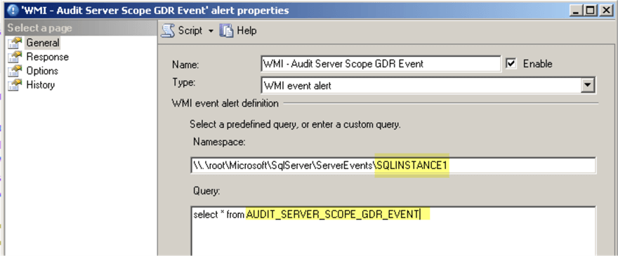 Automate SQL WMI Alerts for Server and Objects Permissions Changes