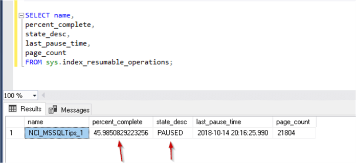 Resumable Online Index Create in SQL Server 2019