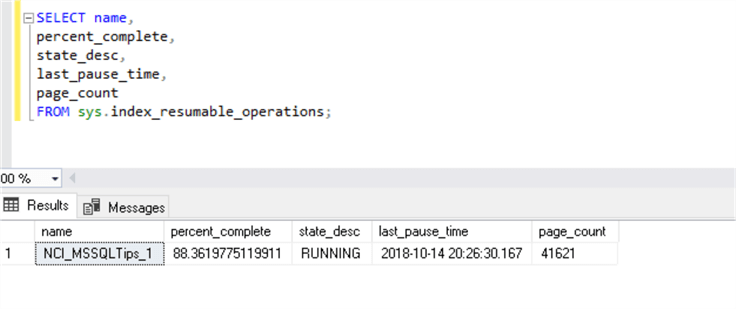 Resumable Online Index Create in SQL Server 2019
