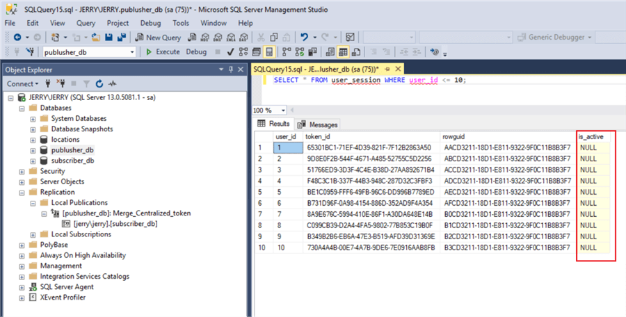 Disable Data Sync for SQL Server Merge Replicated Table via Publisher