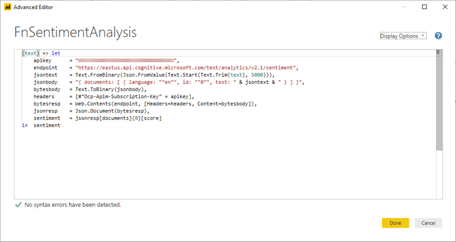 Azure Text Analytics And Power Bi