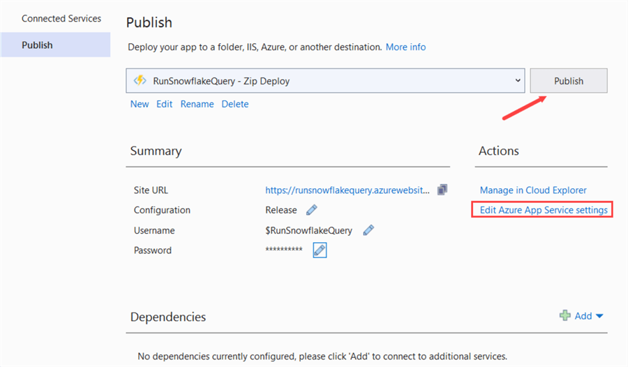 Azure Function to Execute SQL on Snowflake Database