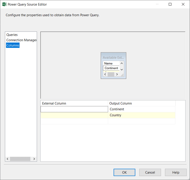 SSIS Power Query Source
