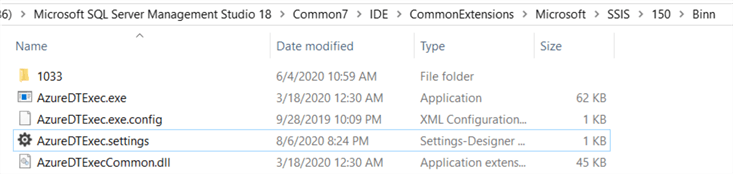 Execute SSIS Package in Azure with DTEXEC Utility