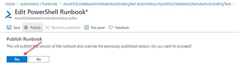 Auto Scaling Azure SQL DB using Automation runbooks